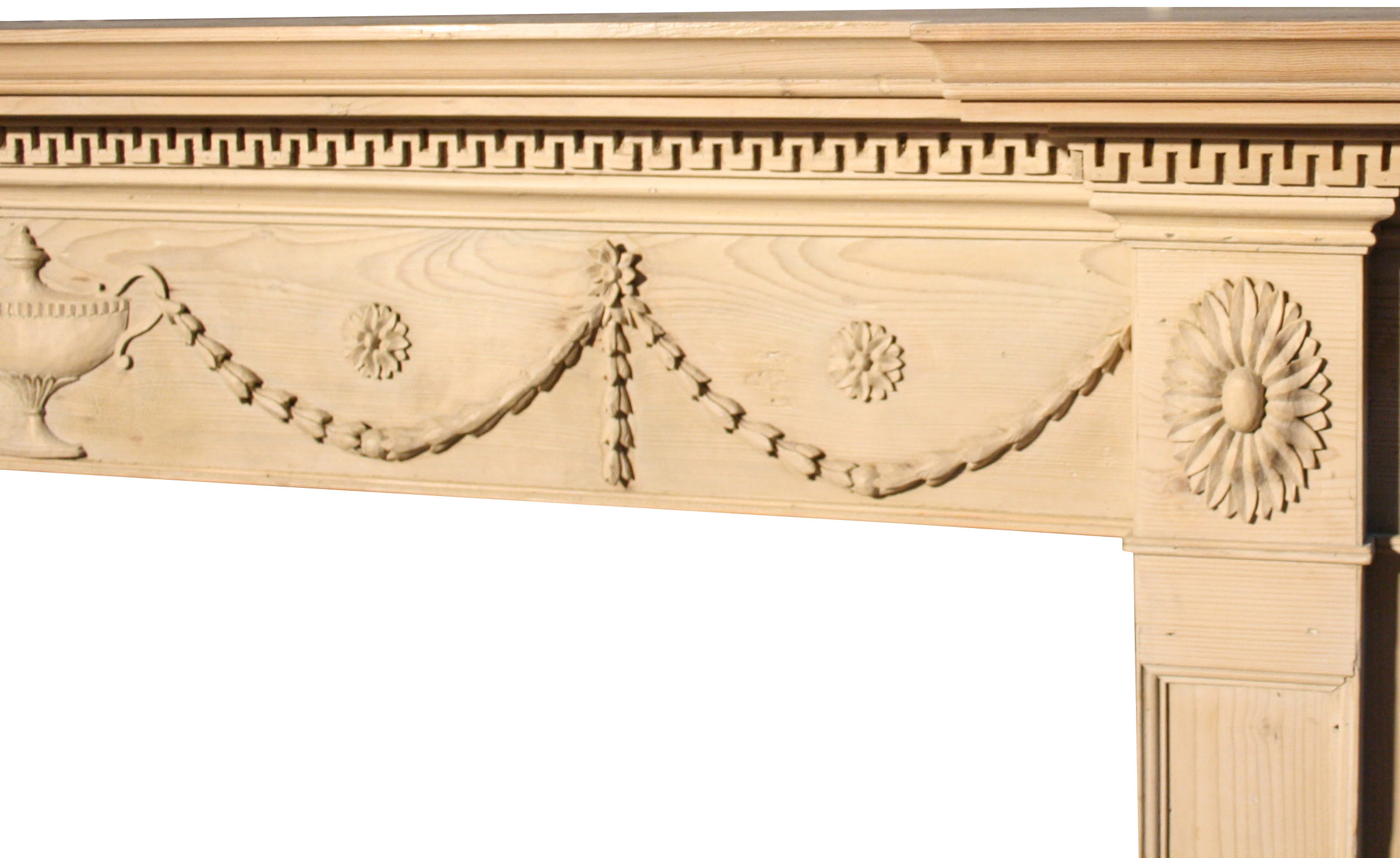 An Antique Adam Style Carved Pine Fire Surround - UK Architectural Heritage