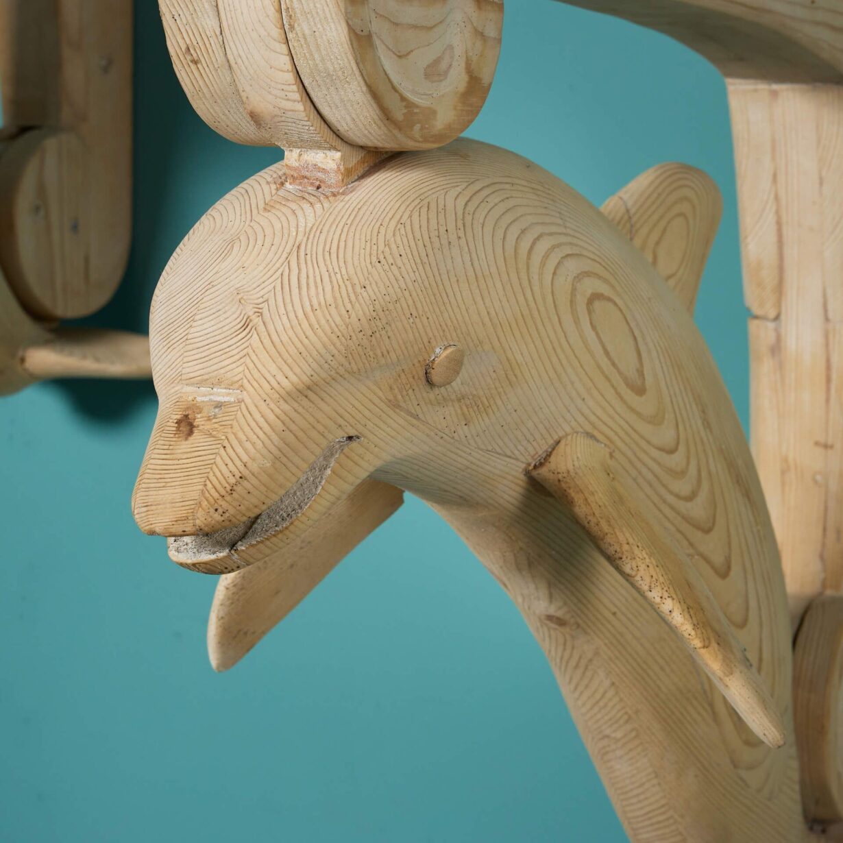 Pair of Antique English Carved Pine Dolphin Brackets | UK Architectural ...