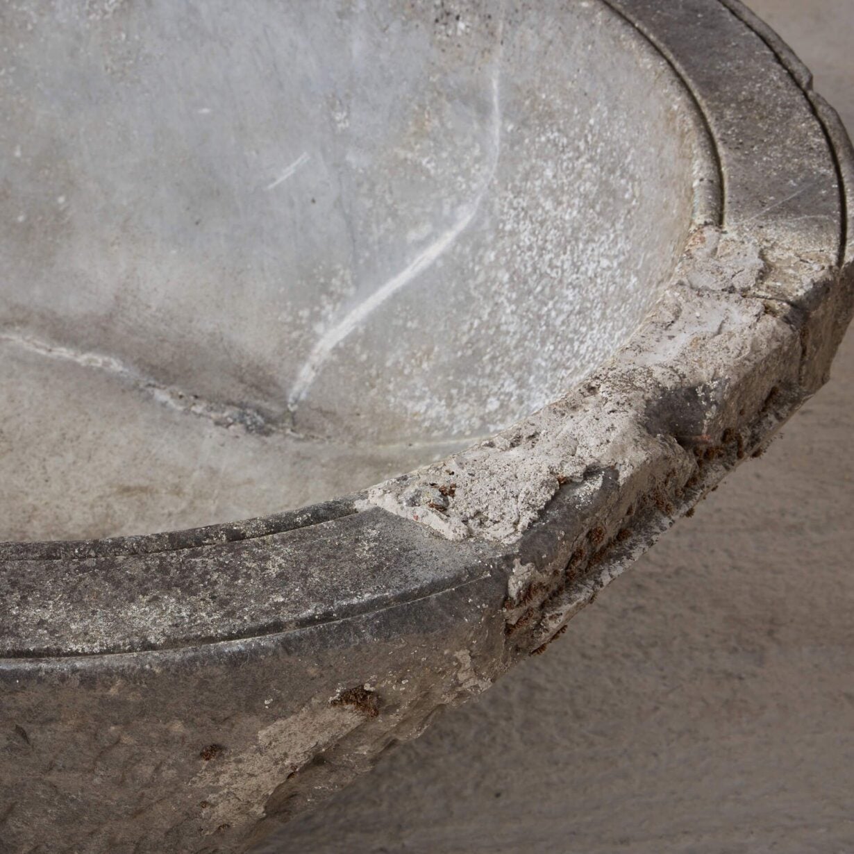 Antique Rounded Bardiglio Capella Marble Trough | UK Architectural Heritage