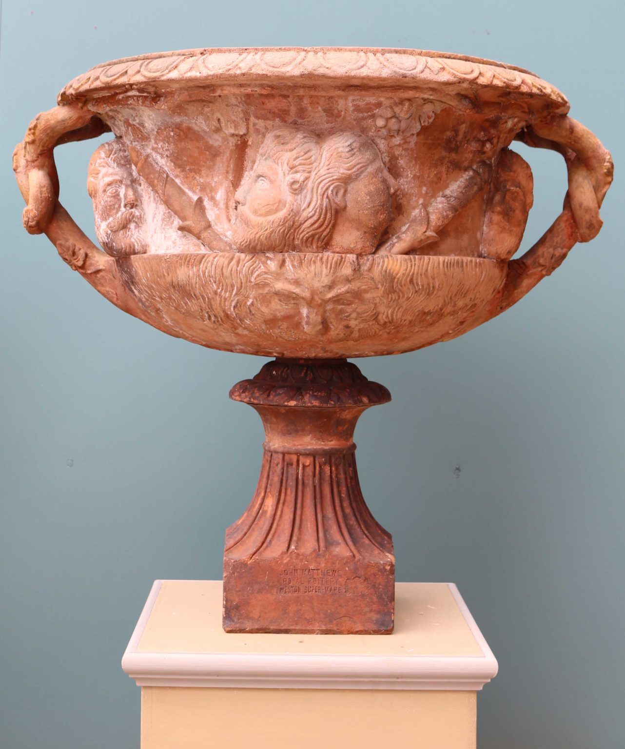 A Pair of Antique John Matthews Terracotta Vases - UK Heritage