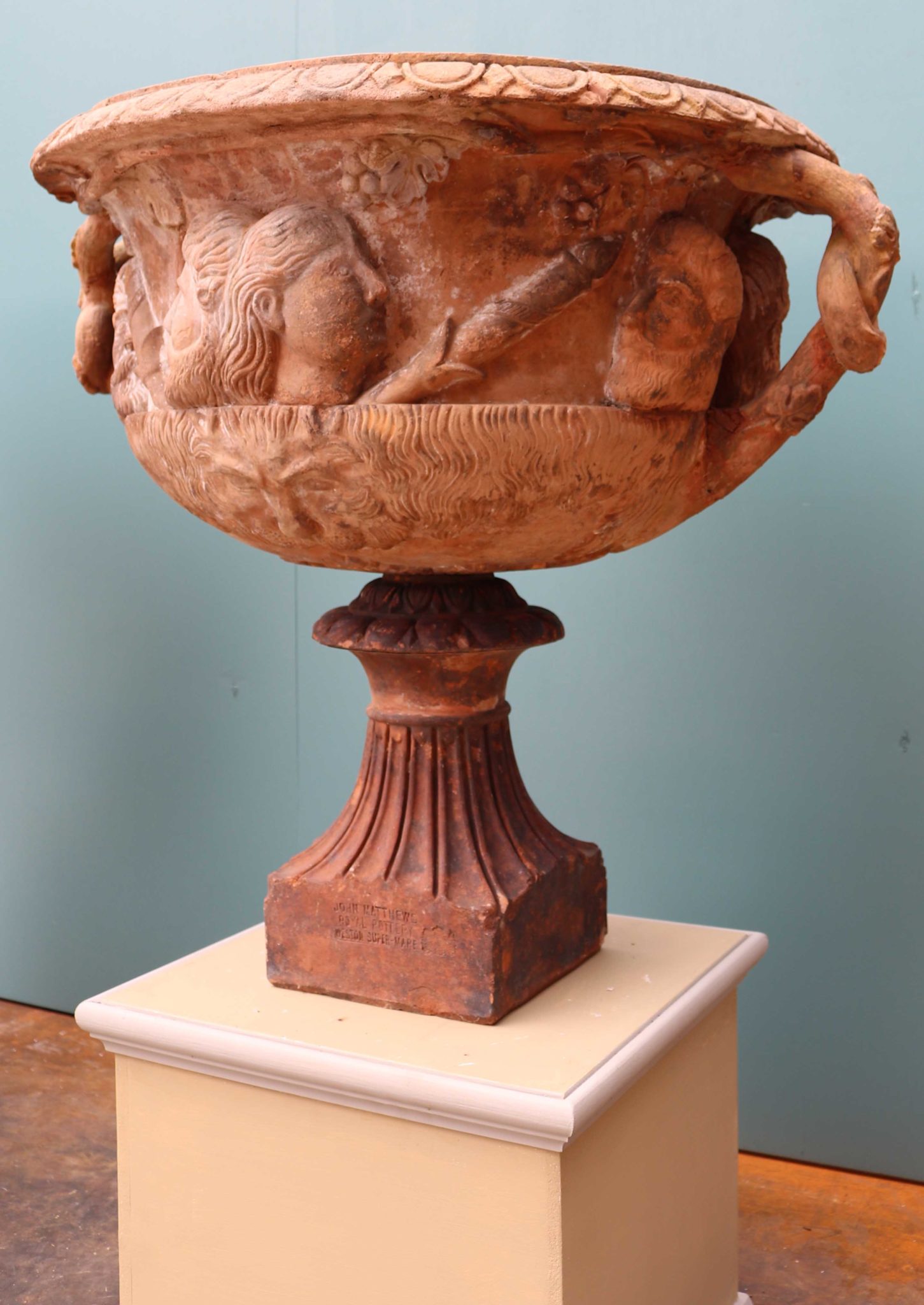 A Pair of Antique John Matthews Terracotta Vases - UK Heritage