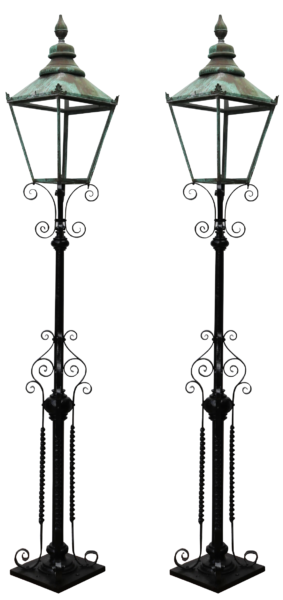 A Pair of Antique Reclaimed Victorian Lamp Posts - UK Heritage