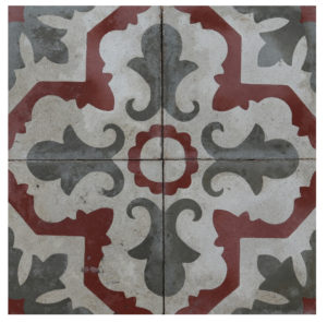 Reclaimed Encaustic Cement Floor or Wall Tiles 3.44 m2 (37 ft2) - UK ...