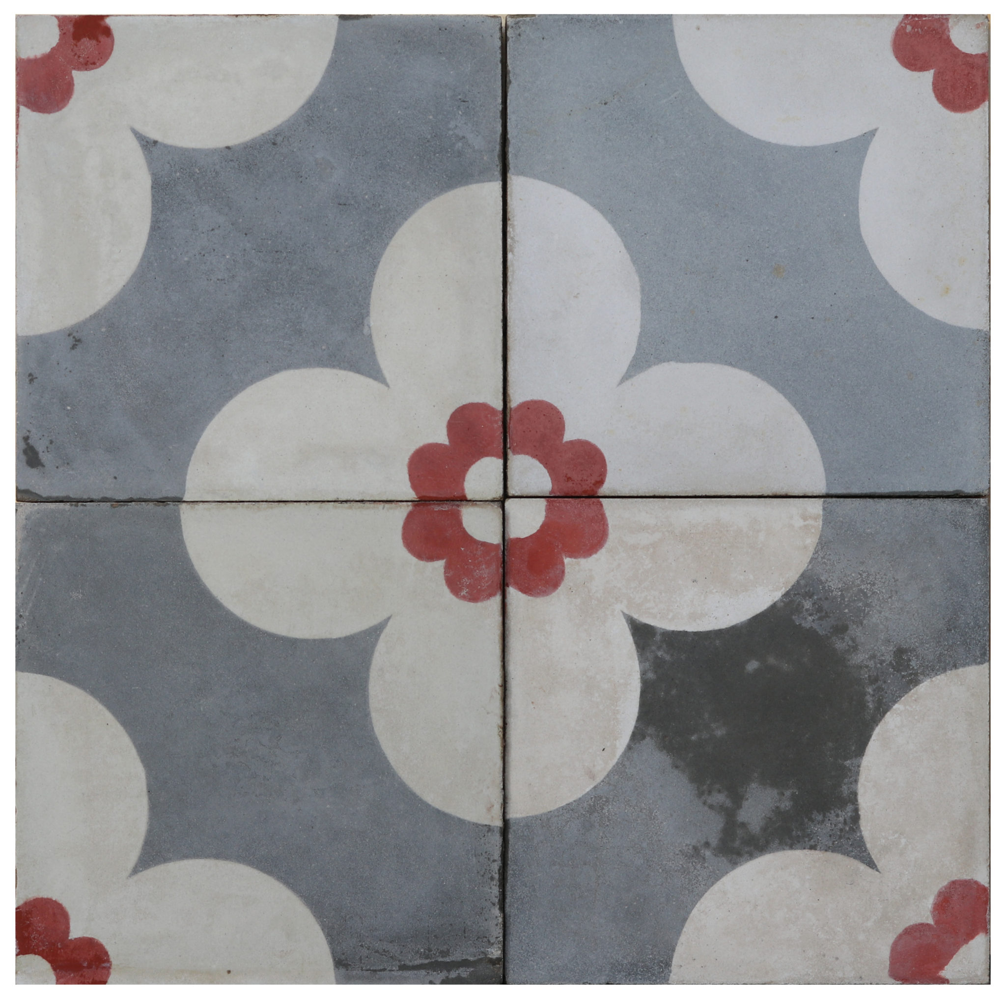 Reclaimed Patterned Encaustic Floor Tiles 4.56 m2 (49 sq ft) - UK ...