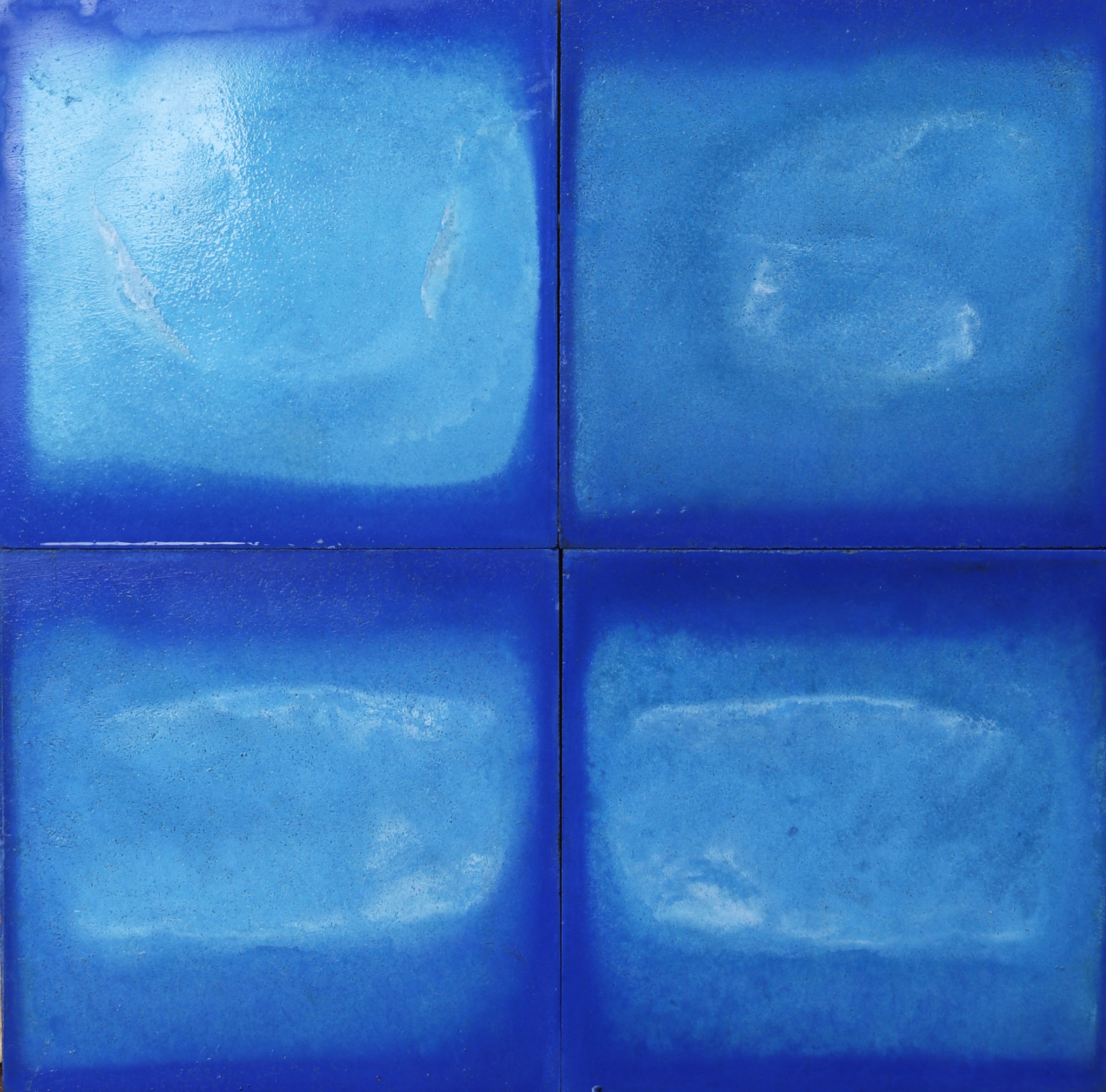 Reclaimed Shades of Blue Cement Floor Tiles 13.2 m2 (142 sq ft) - UK ...