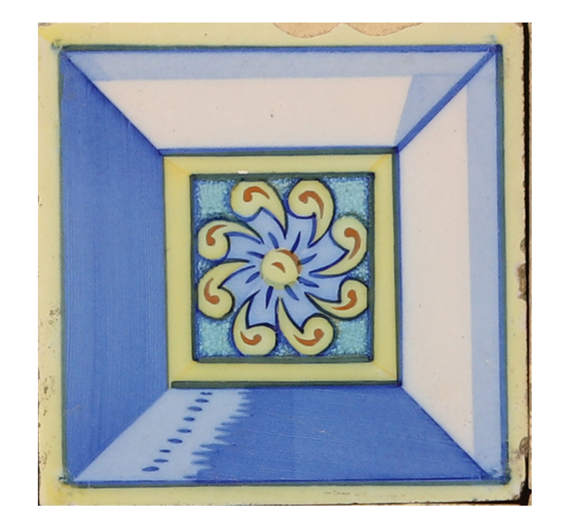 A Reclaimed Ceramic Tile Panel - UK Architectural Heritage