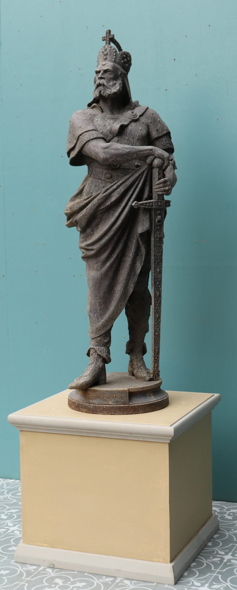 An Antique Garden Statue of Charlemagne (Charles the Great) - UK ...