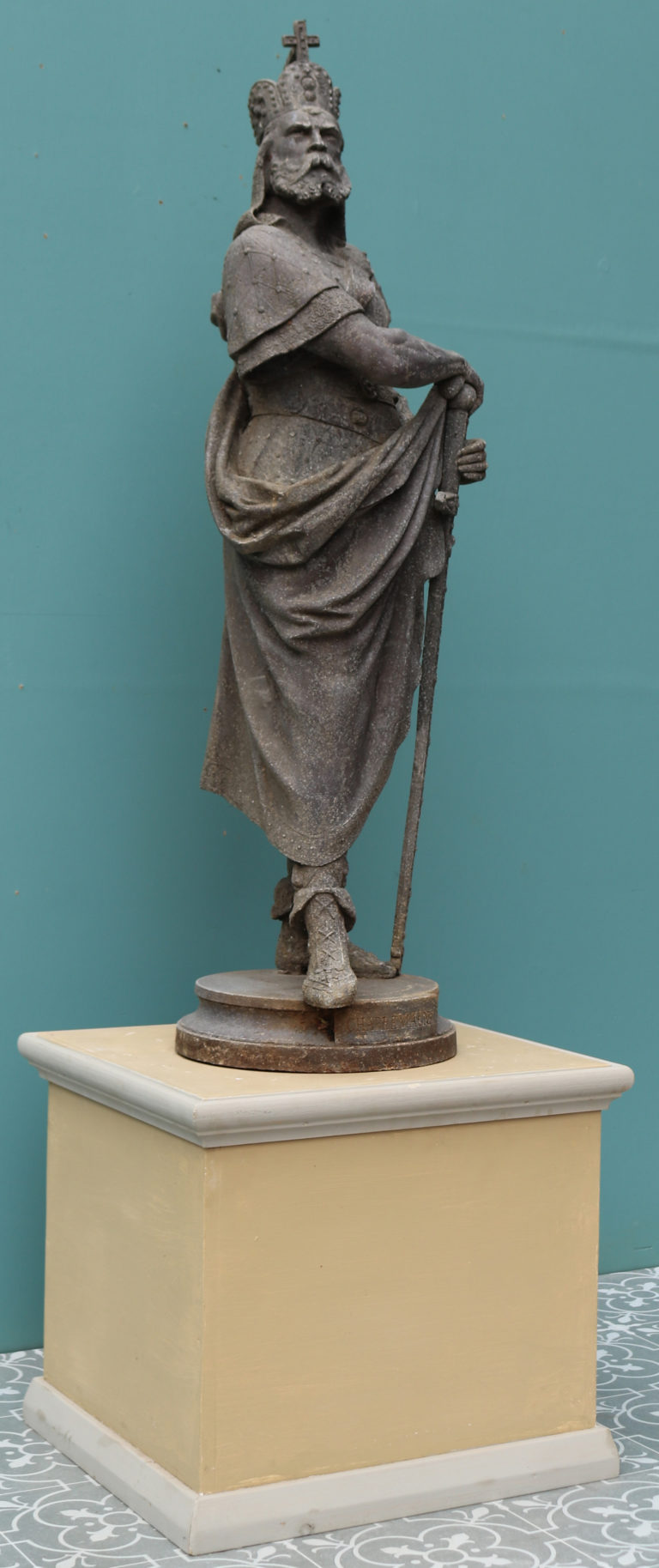 An Antique Garden Statue of Charlemagne (Charles the Great) - UK ...