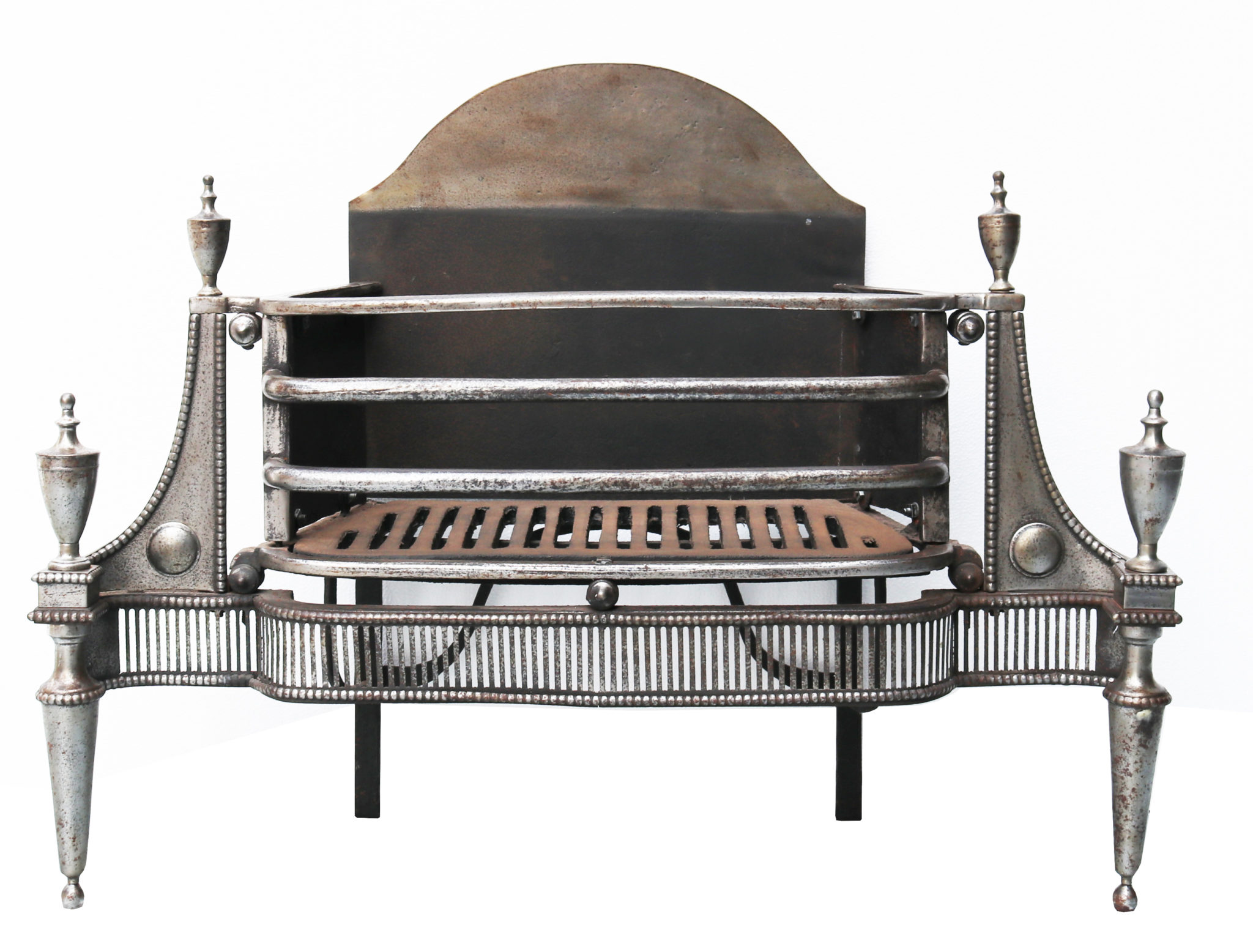 George III Polished Steel Fire Grate - UK Architectural Heritage