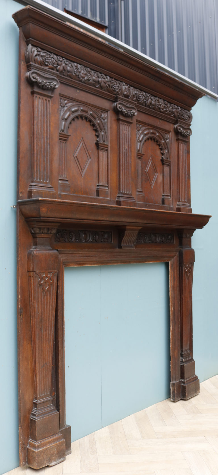 An Antique English Jacobean Style Fireplace - UK Architectural Heritage