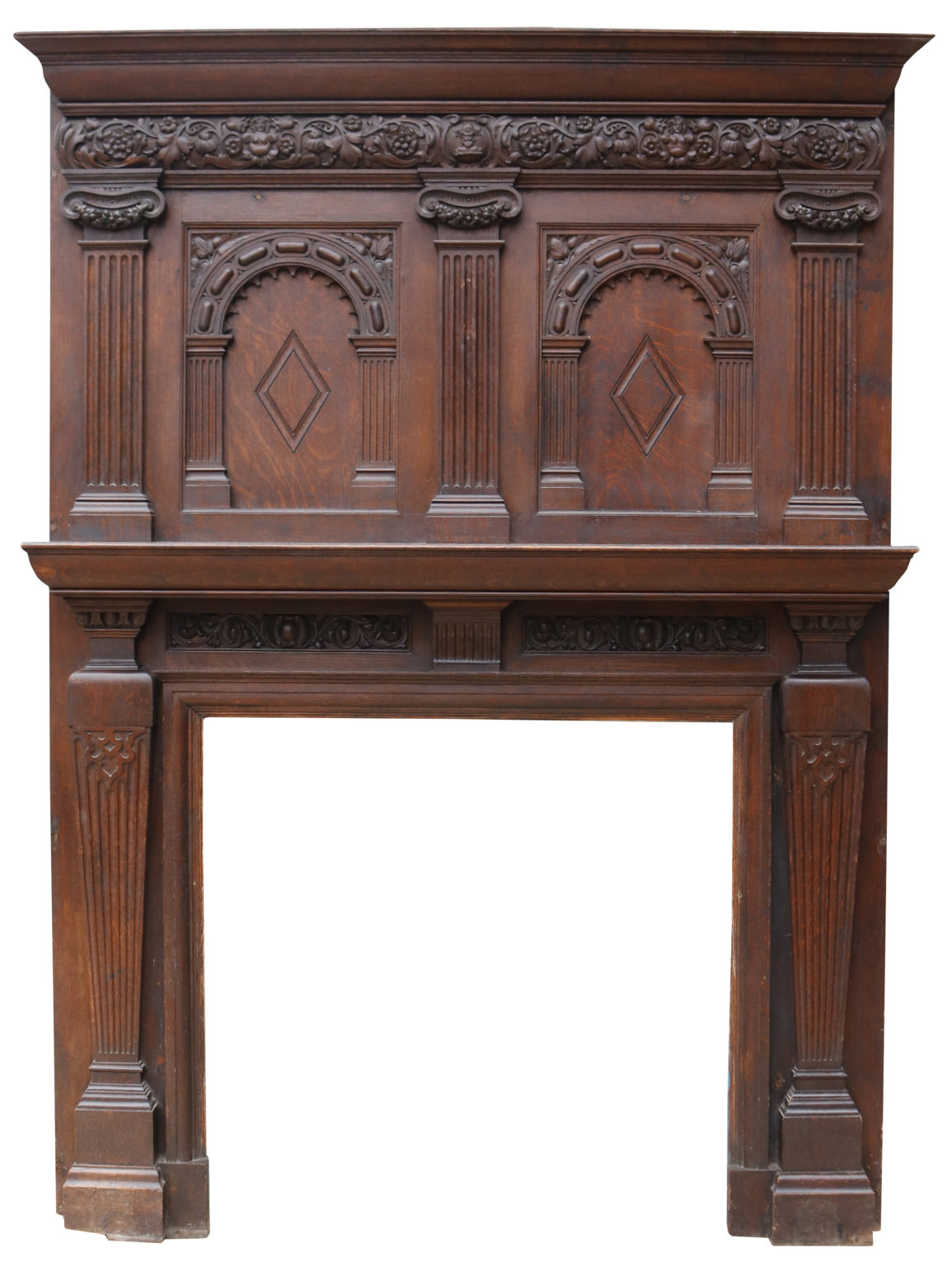 An Antique English Jacobean Style Fireplace - UK Architectural Heritage