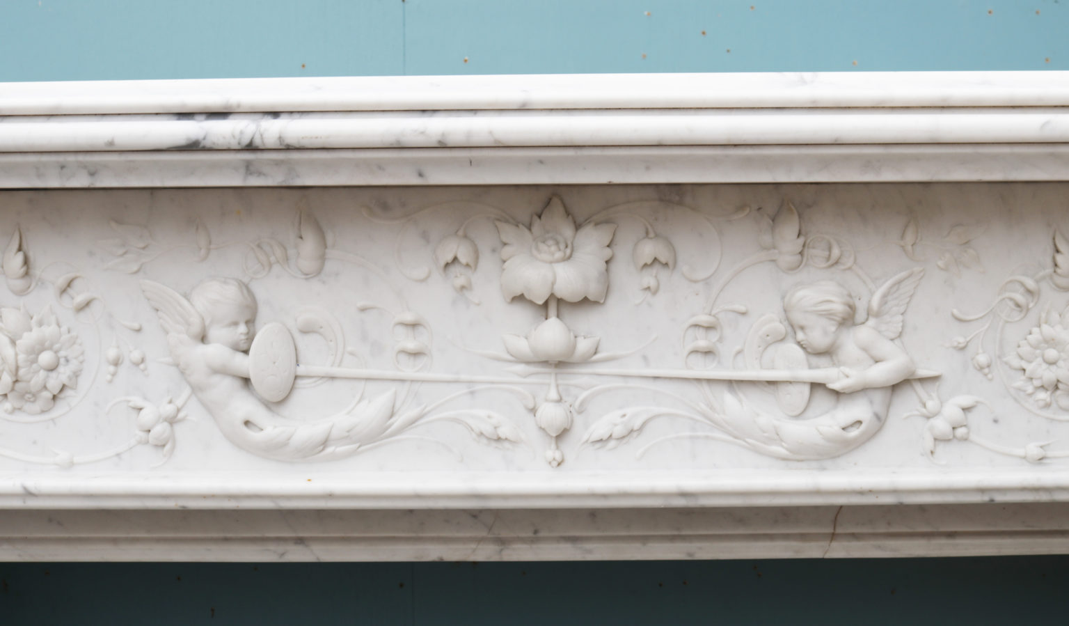 Antique French Renaissance Style Marble Fireplace - UK Architectural ...