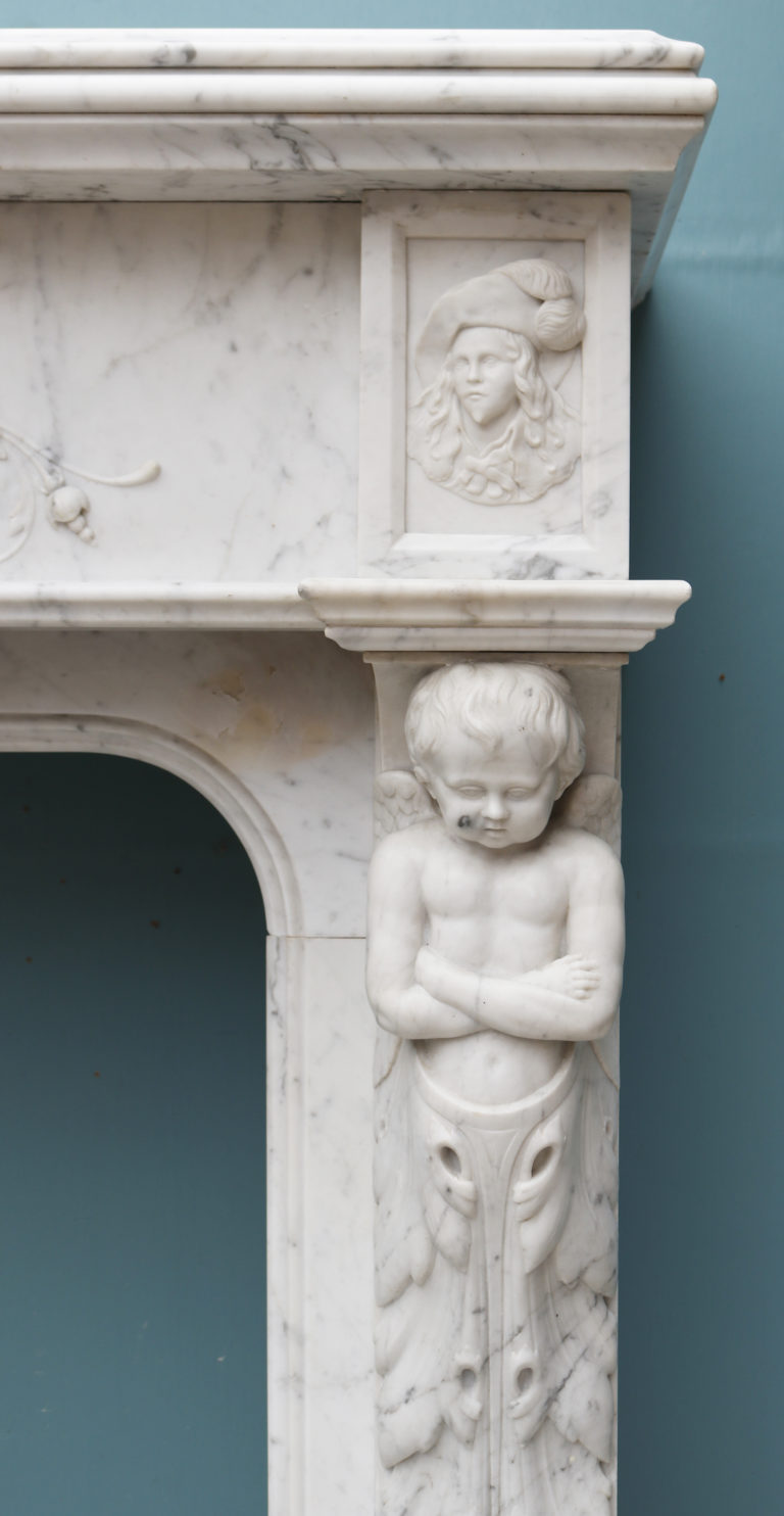 Antique French Renaissance Style Marble Fireplace - UK Architectural ...