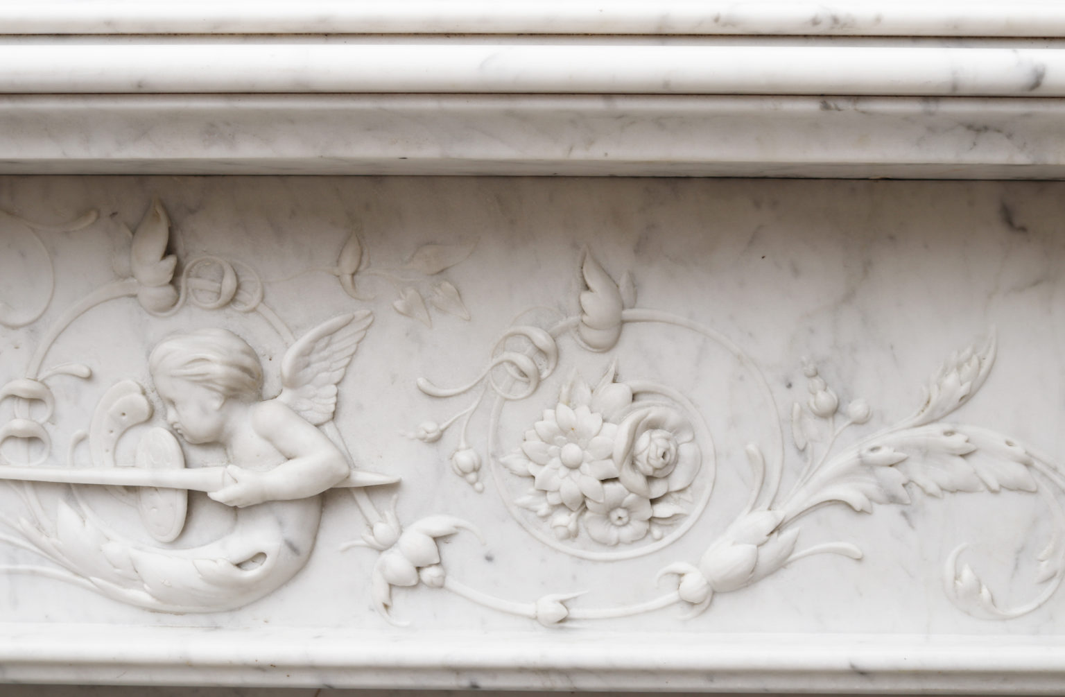 Antique French Renaissance Style Marble Fireplace - UK Architectural ...
