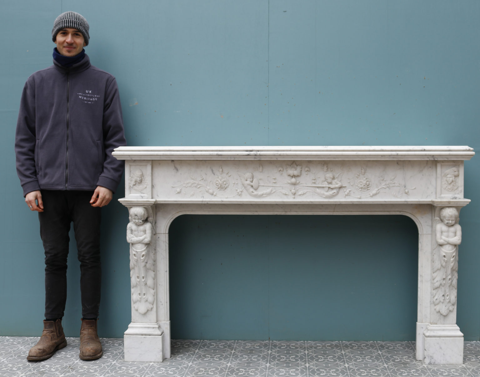 Antique French Renaissance Style Marble Fireplace - UK Architectural ...