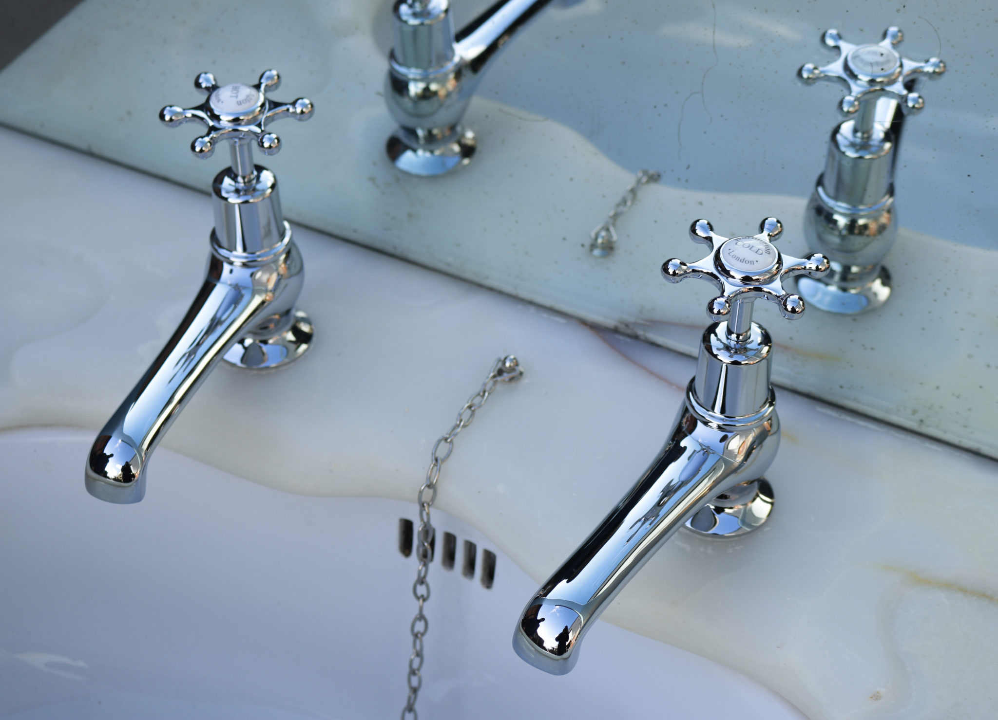 Art Deco Alabaster Sink with Stand - UK Architectural Heritage | Shop Now