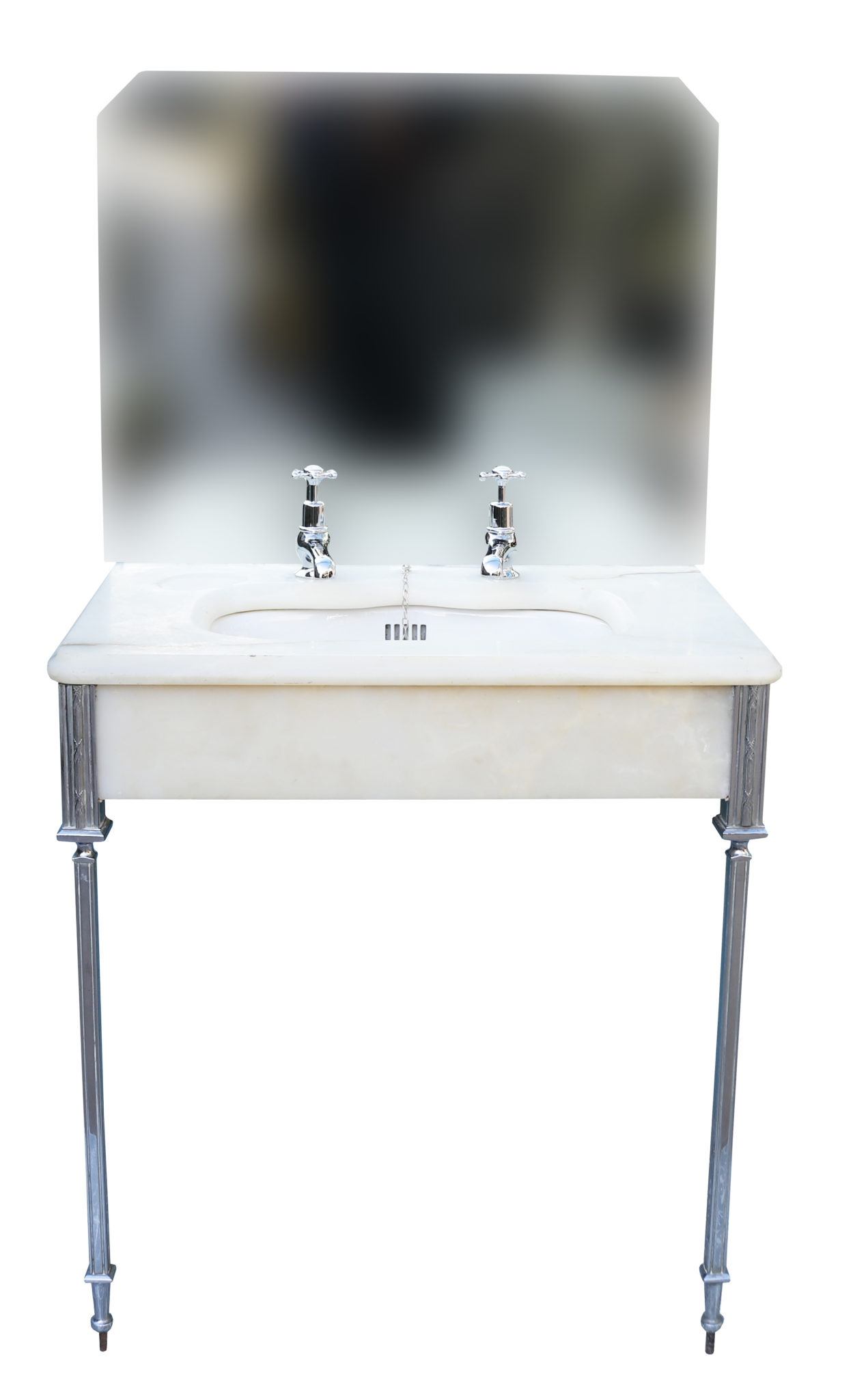 Art Deco Alabaster Sink with Stand - UK Architectural Heritage | Shop Now