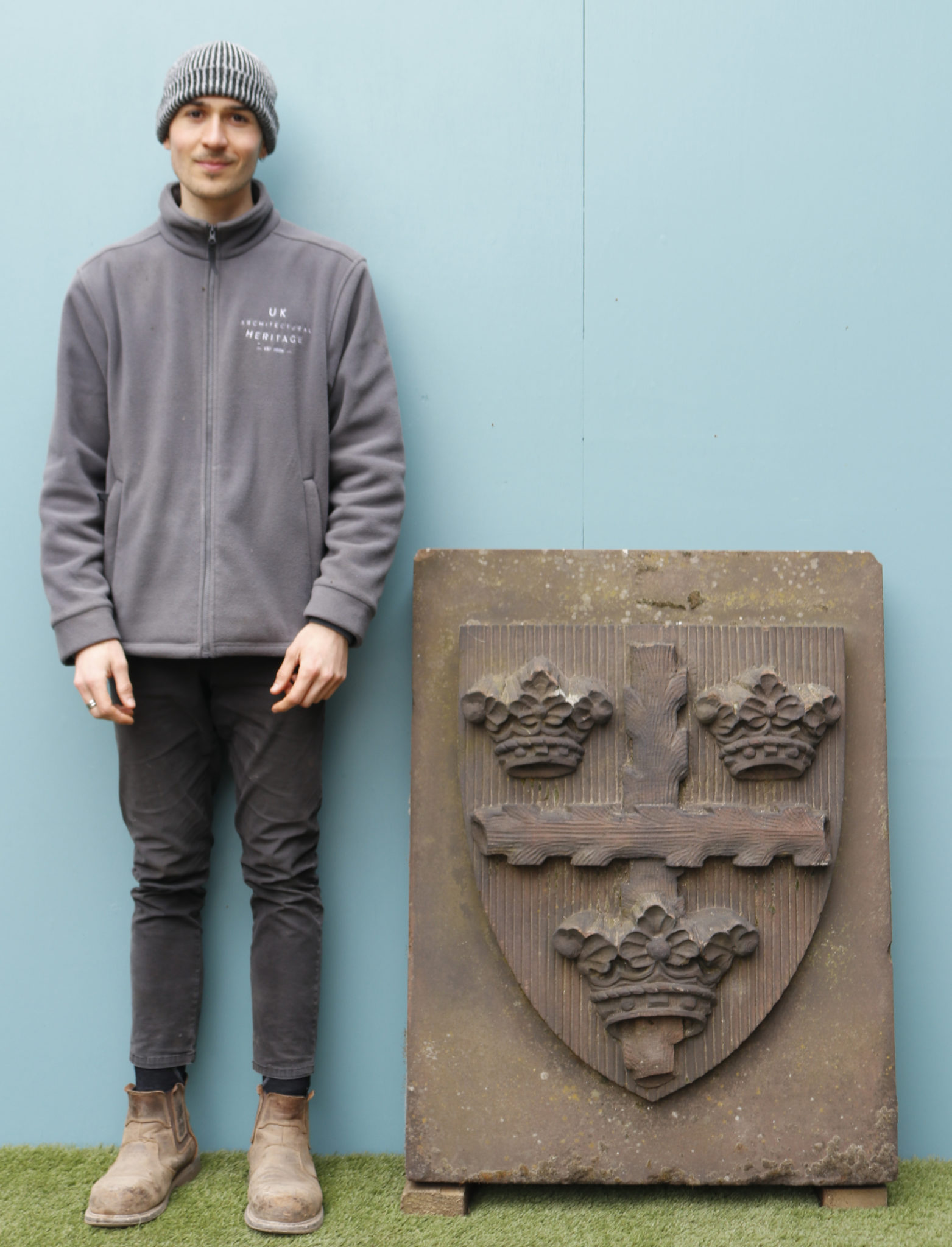 A Large Carved Stone Crest or Coat of Arms - UK Architectural Heritage
