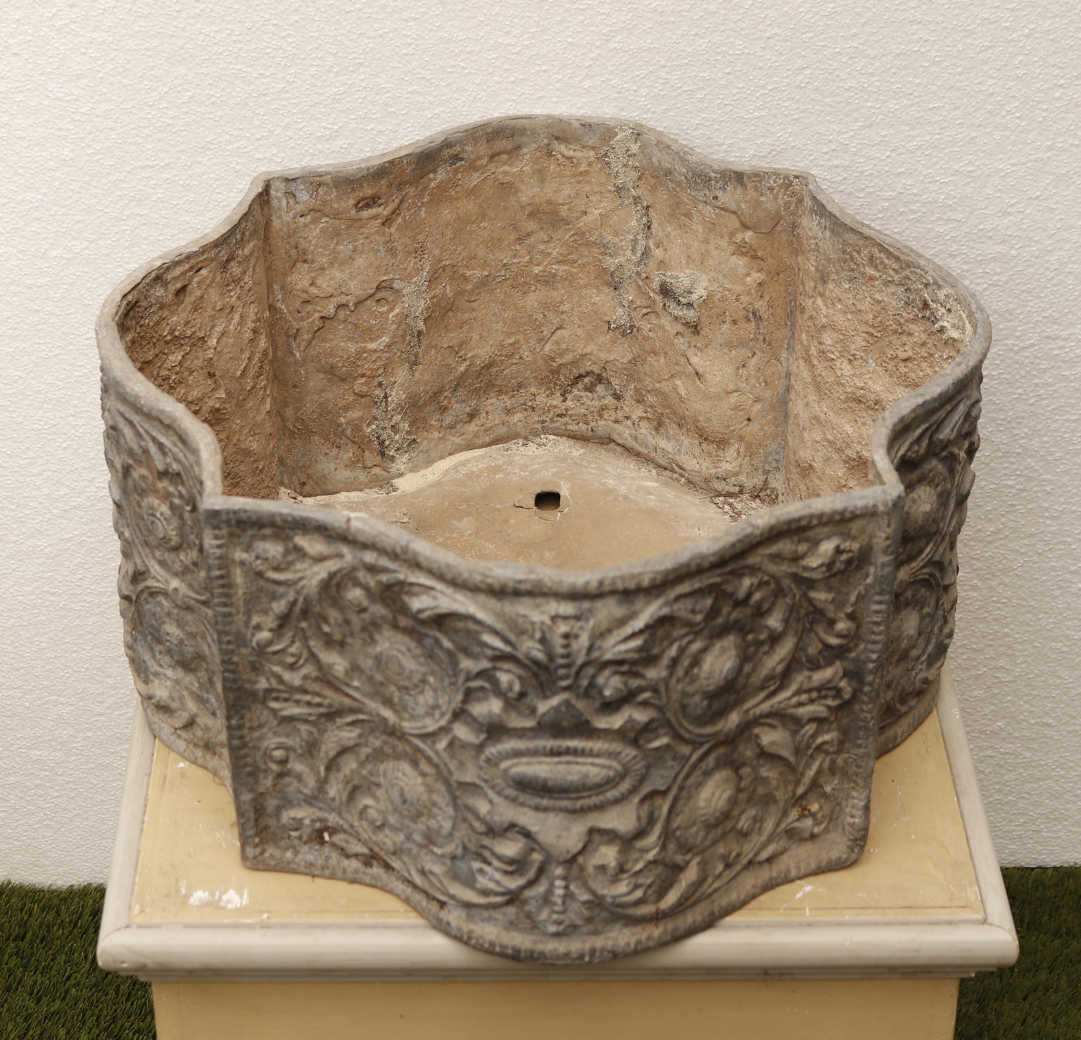 Two antique Cast Lead Garden Planters - UK Architectural Heritage