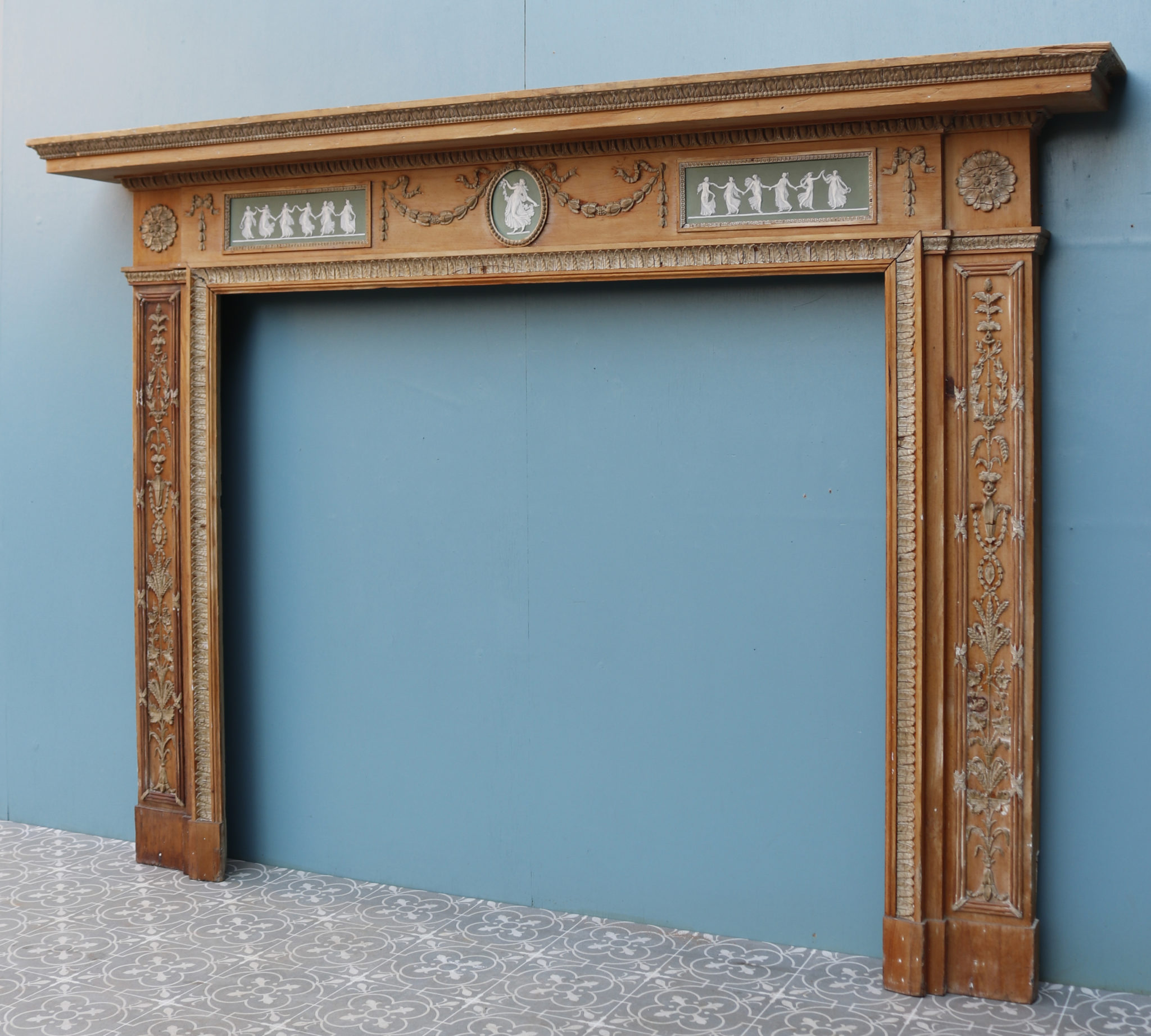 Georgian Neo-Classical Fireplace with Wedgwood Plaques - UK ...
