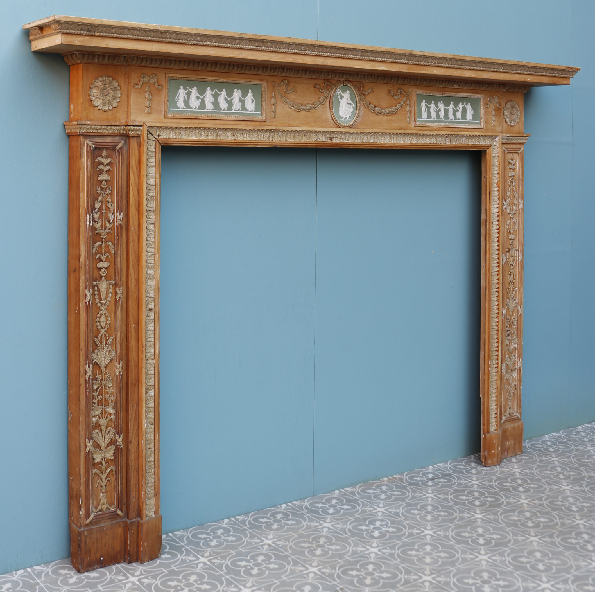 Georgian Neo-Classical Fireplace with Wedgwood Plaques - UK ...