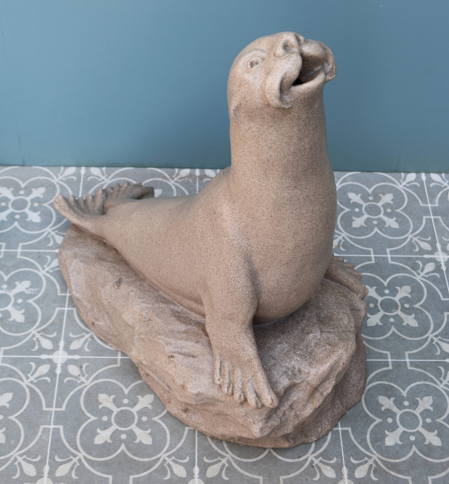 Pair of Leeds Fireclay Co. LEFCO Seal Garden Fountains - UK ...