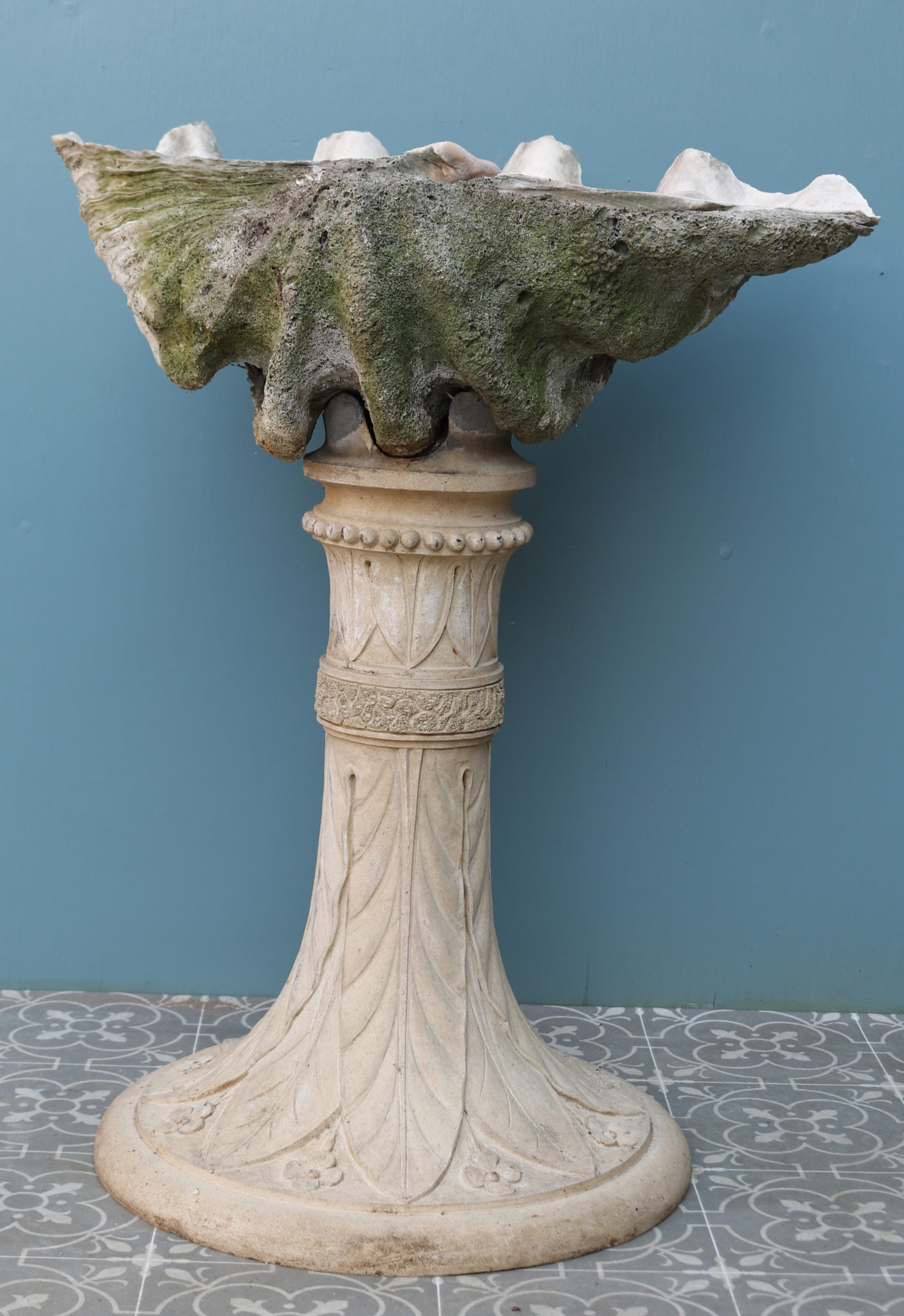 Pair of Victorian Clam Shell Planters or Fountains - UK Heritage