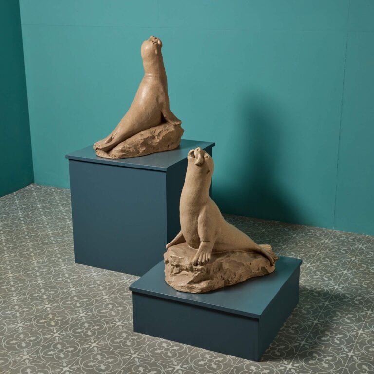 Pair of Leeds Fireclay Co. LEFCO Seal Garden Fountains - UK ...