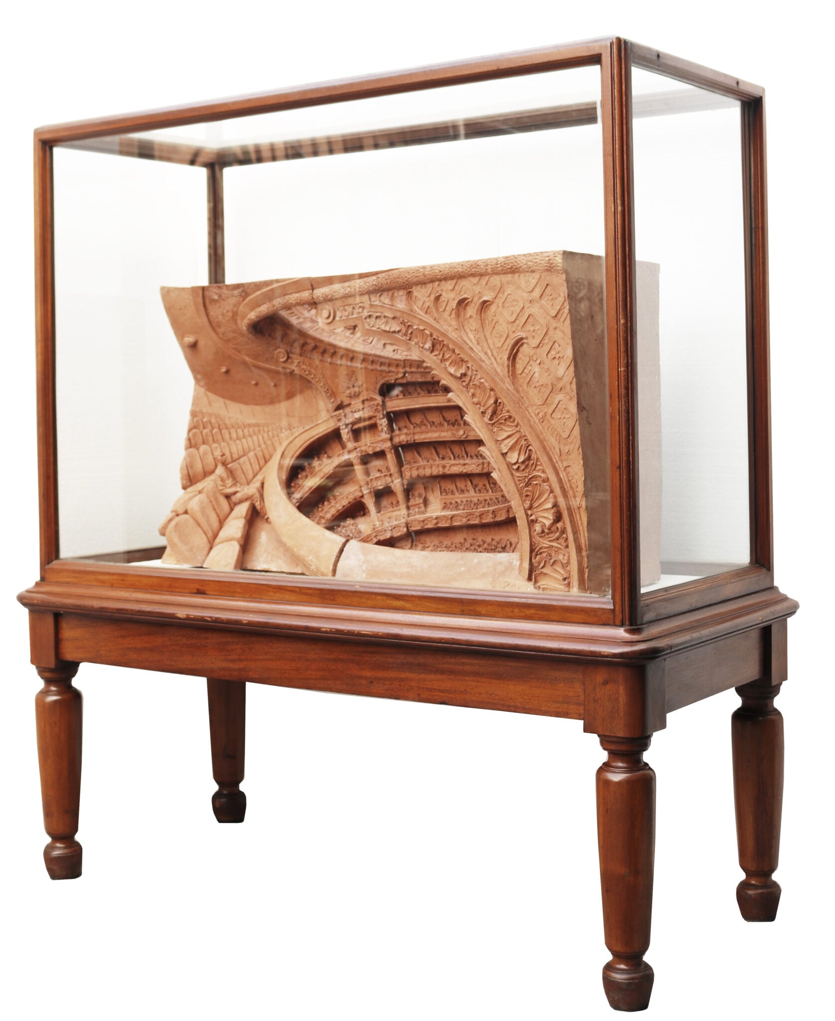 Antique Mahogany Glazed Museum Display Cabinets - UK Heritage