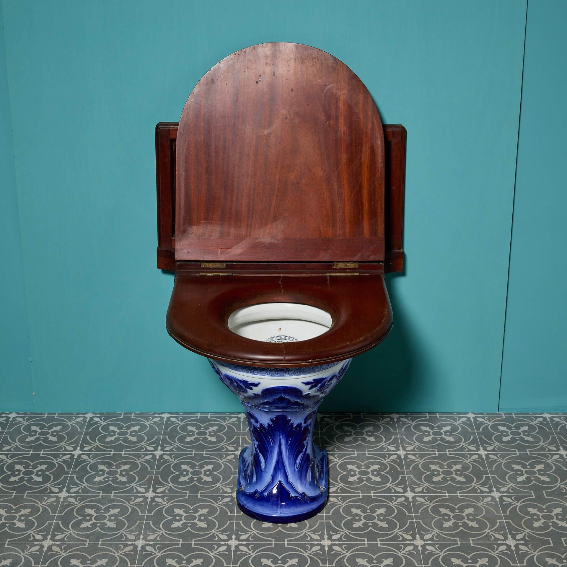 Antique Doulton & Co Floral Print Toilet | UK Architectural Heritage