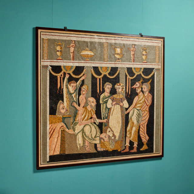 Greek Mosaic Wall Panel Depicting Tereus - UK Architectural Heritage