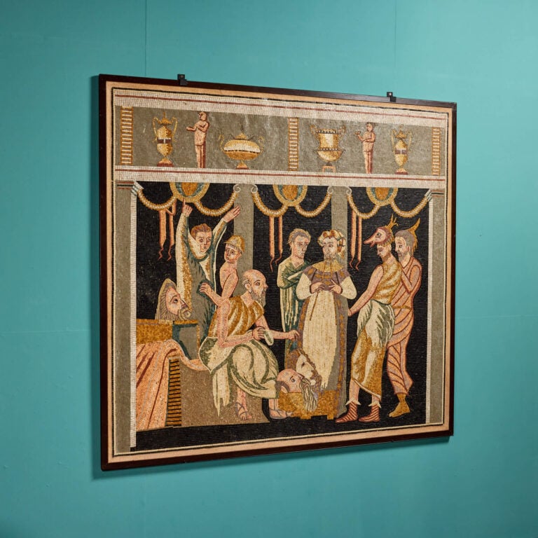 Greek Mosaic Wall Panel Depicting Tereus - UK Architectural Heritage