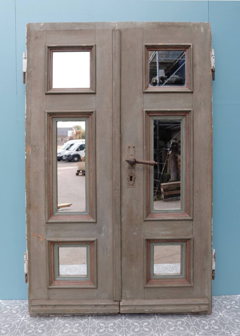 Set of Antique Double Doors with Mirrored Panels - UK Architectural ...