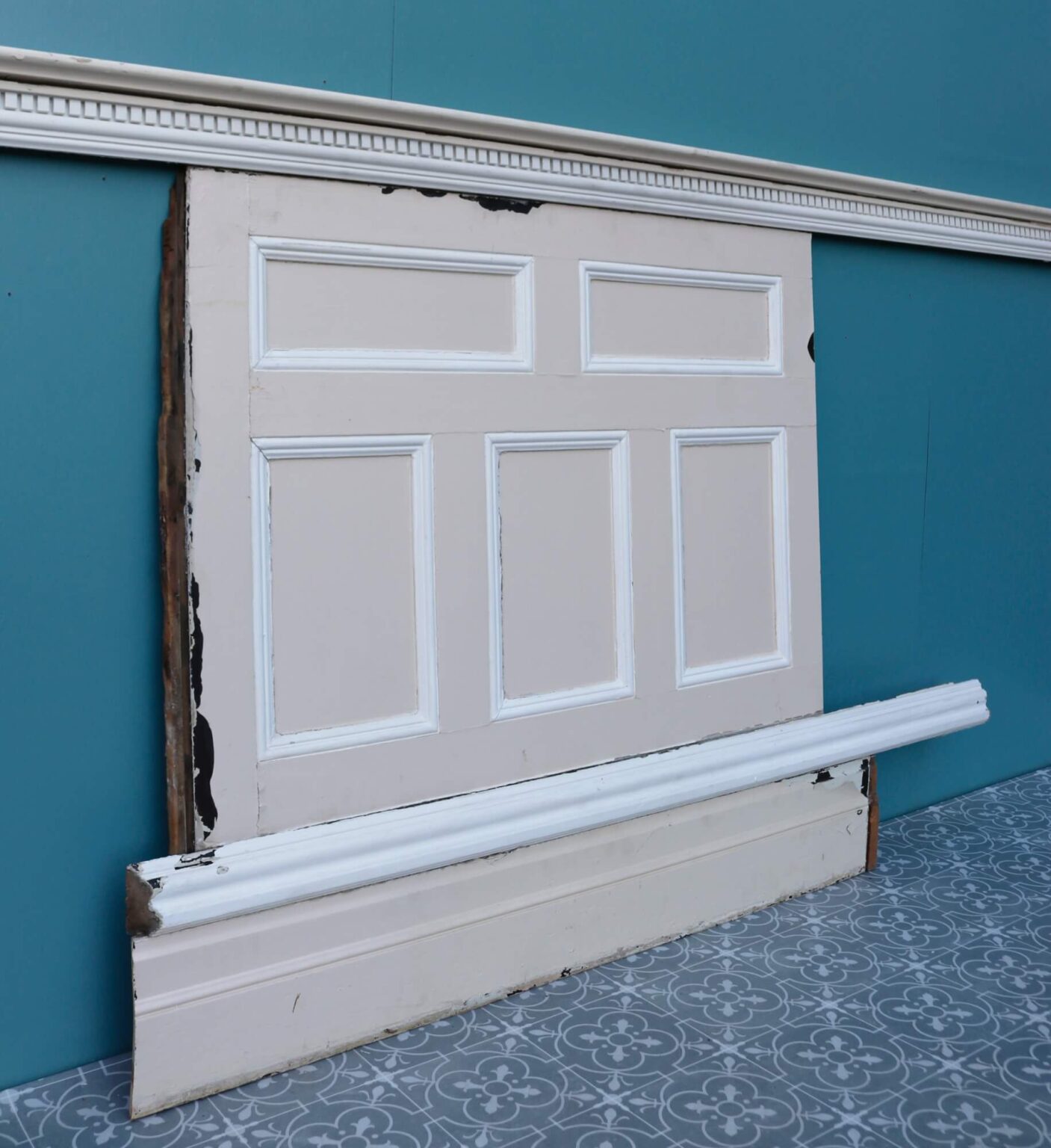 16m Run of Reclaimed Dado Height Wall Panelling - UK Architectural Heritage