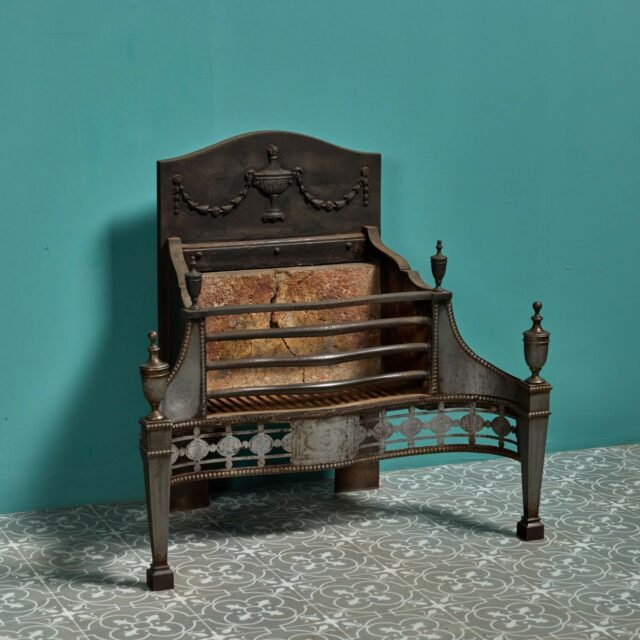 Georgian Antique Cast Iron Fire Grate - UK Architectural Heritage