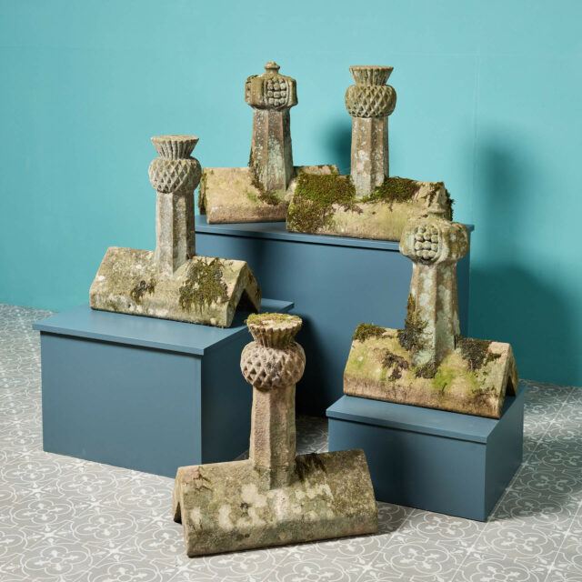 7m Run of Reclaimed Decorative Stone Ridge Tiles / Wall Coping - UK ...