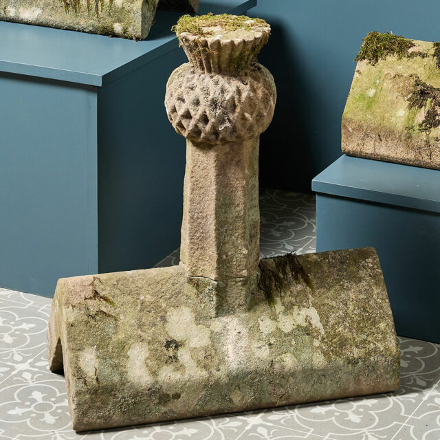 7m Run of Reclaimed Decorative Stone Ridge Tiles / Wall Coping - UK ...