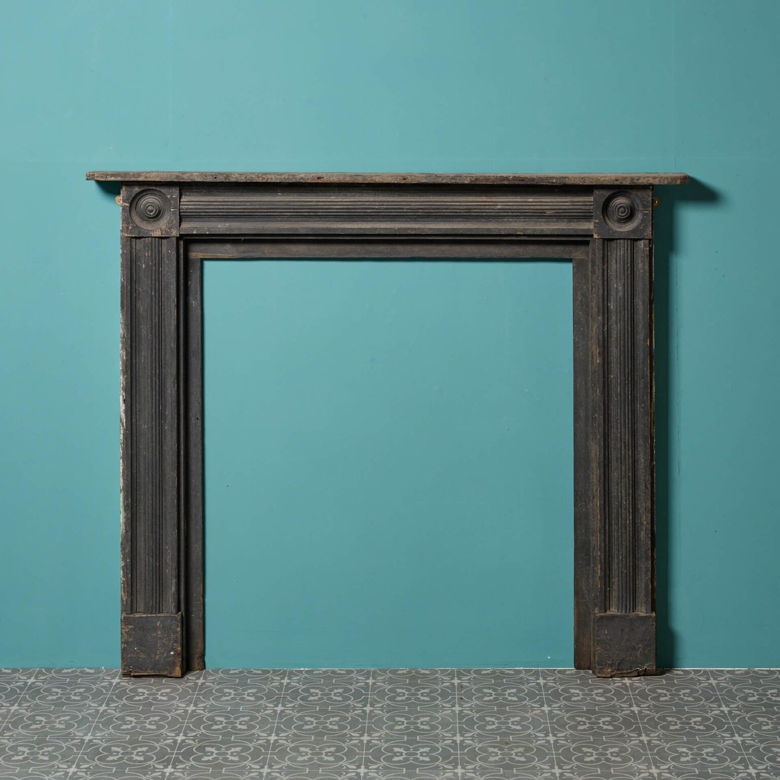 Painted Georgian Bullseye Style Fire Surround - UK Architectural Heritage
