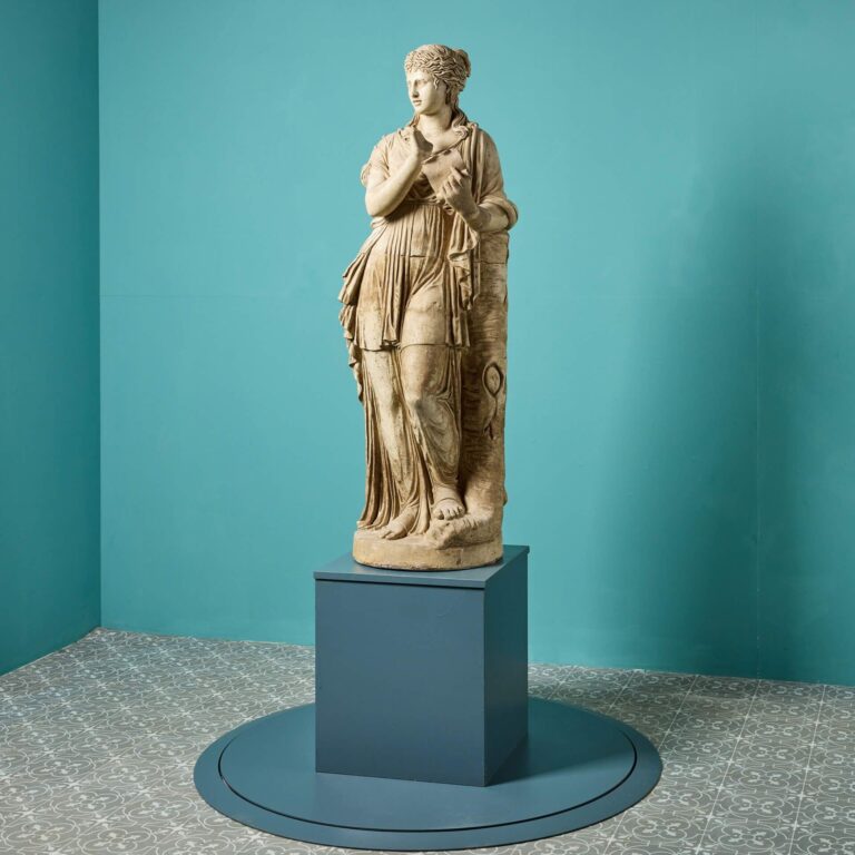 Antique French Buff Terracotta Garden Statue of Clio - UK Architectural ...