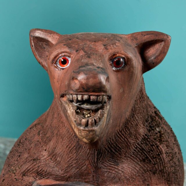 Pair of 20th Century Terracotta Brown Bear Statues - UK Architectural ...