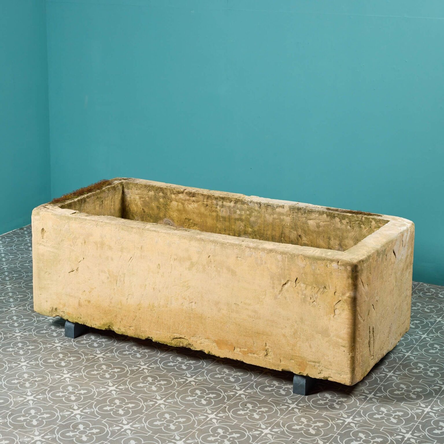 Rare Georgian Antique Limestone Trough Planter - UK Architectural Heritage