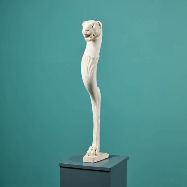 Regency Style Antique Plaster Monopodia Lion - UK Architectural Heritage