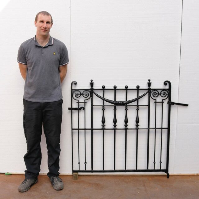 Restored Victorian Wrought Iron Side Gate - UK Architectural Heritage