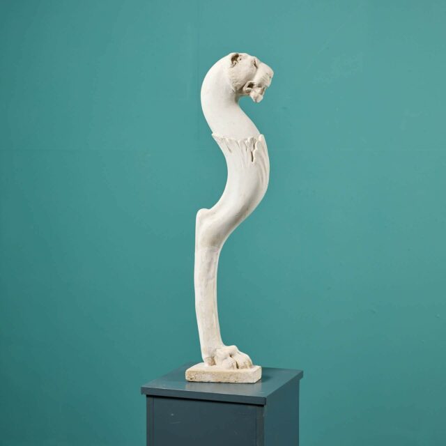 Regency Style Antique Plaster Monopodia Lion - UK Architectural Heritage