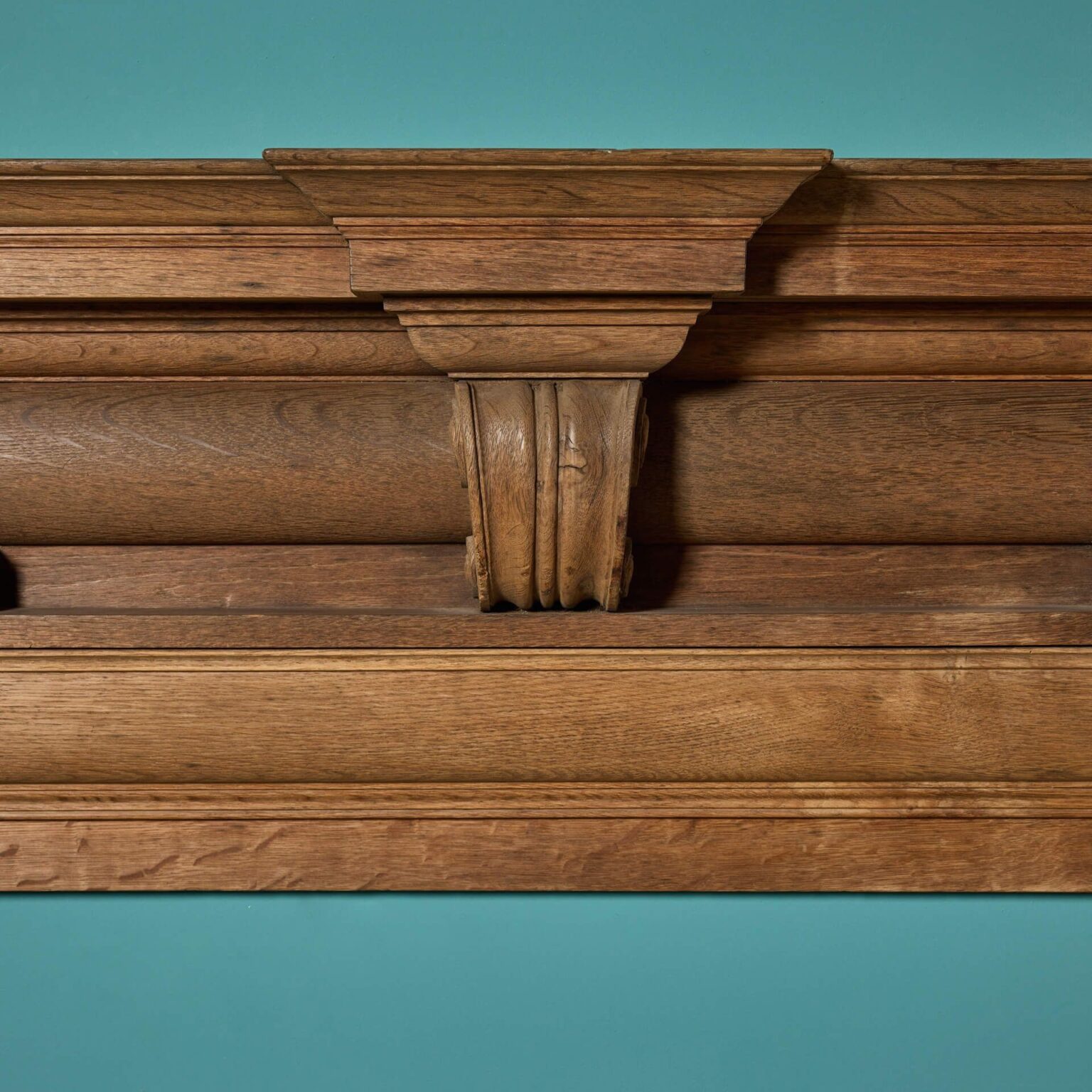 Antique Georgian Style Oak Wood Fire Surround - UK Architectural Heritage