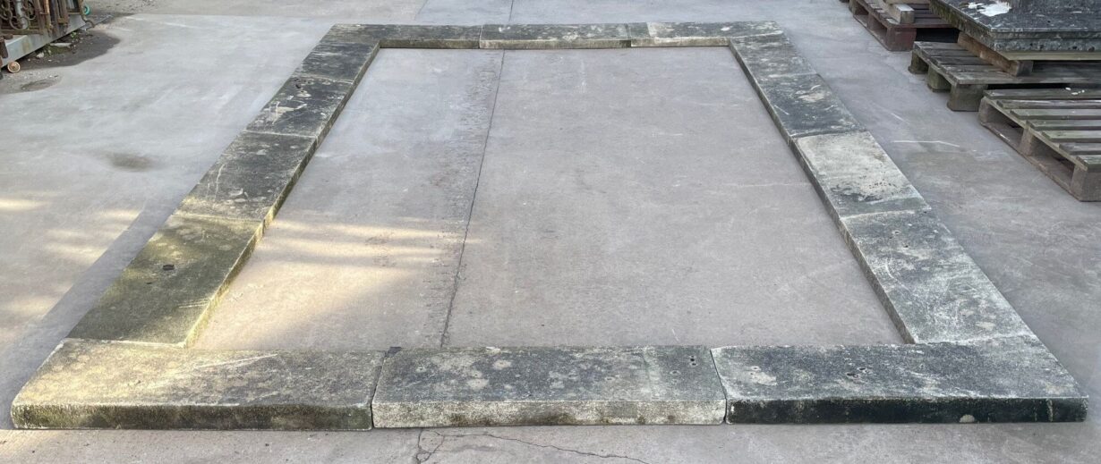 Large Reclaimed Rectangular Composition Stone Pond Surround - UK ...