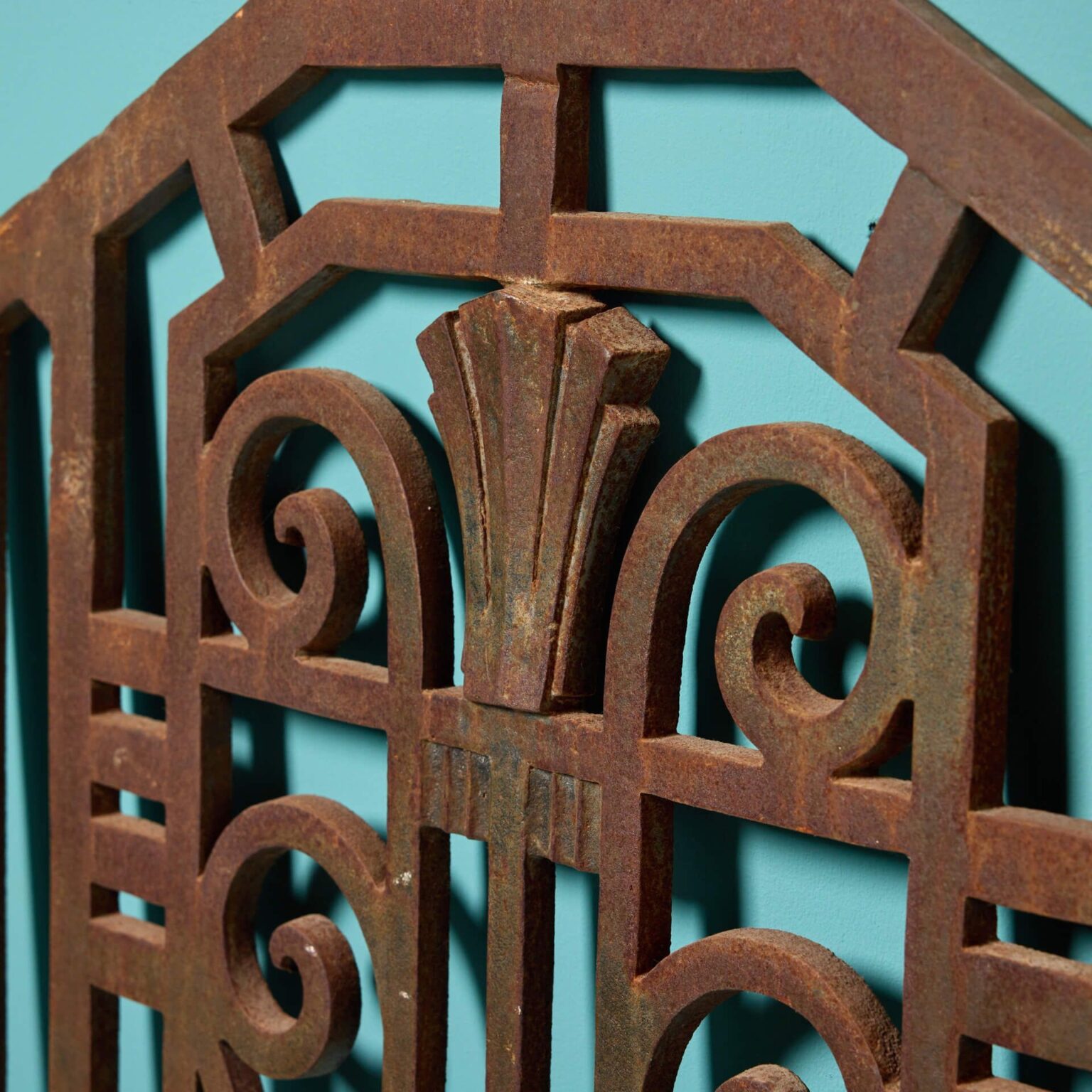 Pair of Art Deco Cast Iron Decorative Panels - UK Architectural Heritage