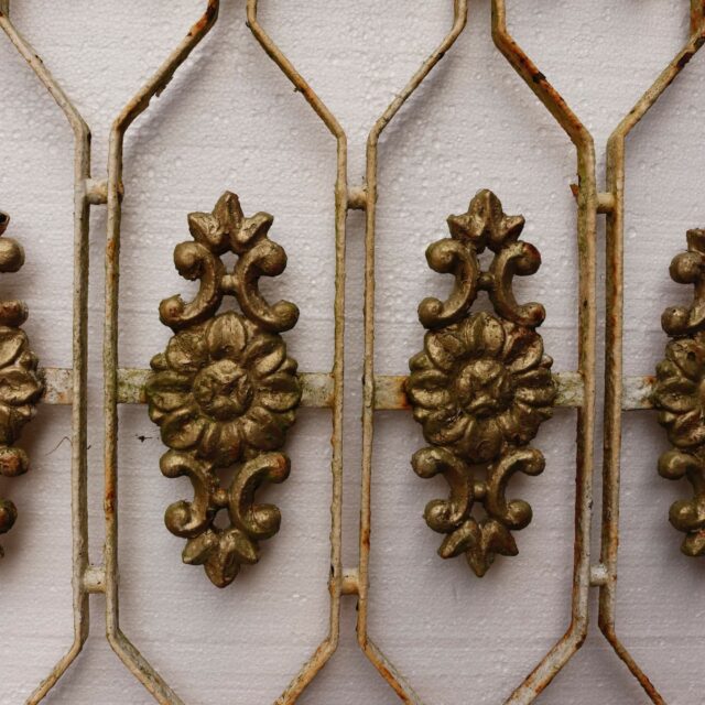 Pair of Antique Victorian Wrought Iron Railings - UK Architectural Heritage