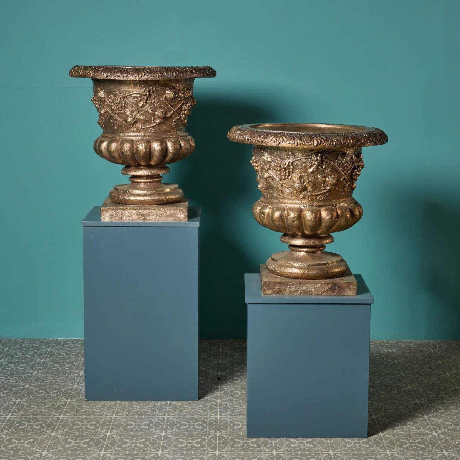 Pair of Reclaimed Victorian Style Cast Bronze Planters - UK ...