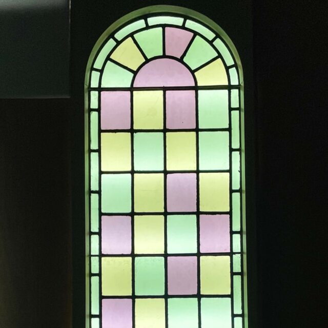 Large Reclaimed Stained Glass Chapel Window - UK Architectural Heritage